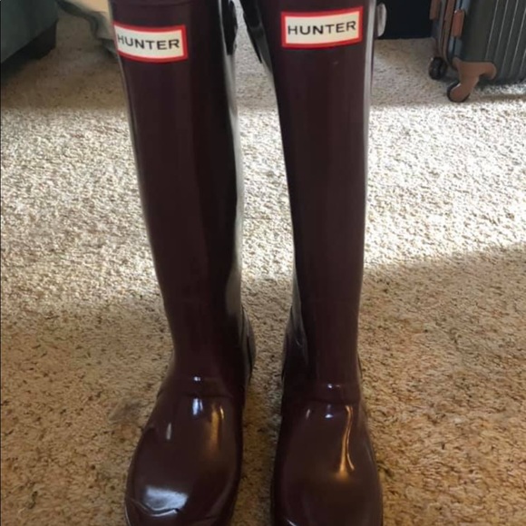Hunter | Shoes | Tall Merlot Hunter Rain Boots | Poshmark